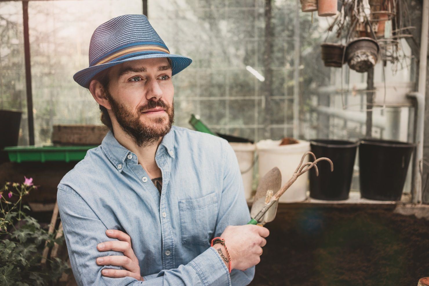 Stråhattar för män